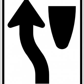 Keep Left Sign (R4-8) - California Barricade