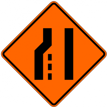 Transition Symbol (W4-2) - California Barricade