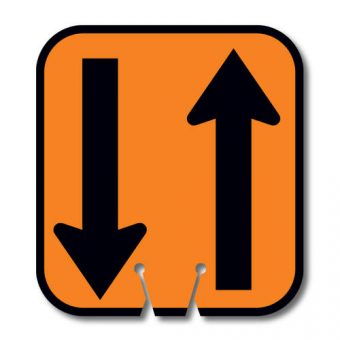 2 Way Arrow Cone Sign - California Barricade