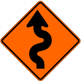 Winding Road (W1-5) - California Barricade